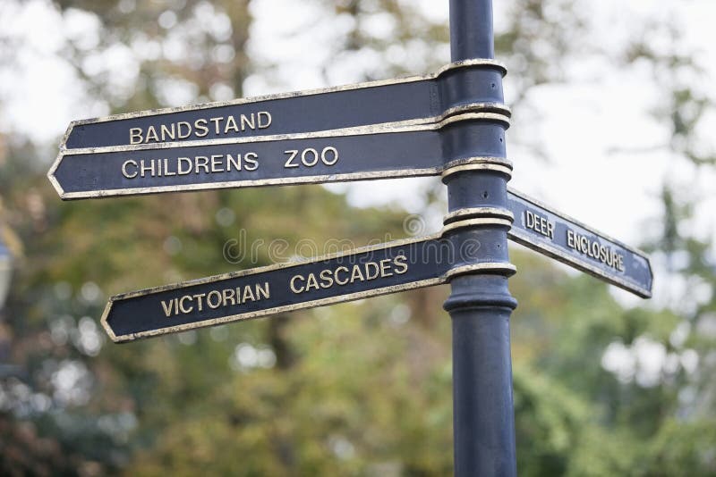 Close up shot of sign post stock image. Image of isolated - 191944605
