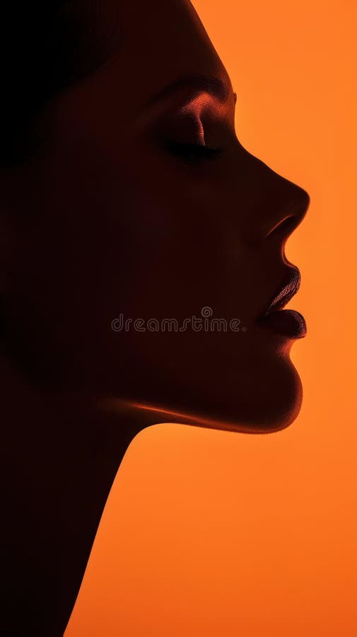 A Closeup Shot of a Silhouettes with Dynamic Vibrant Textures Stock ...