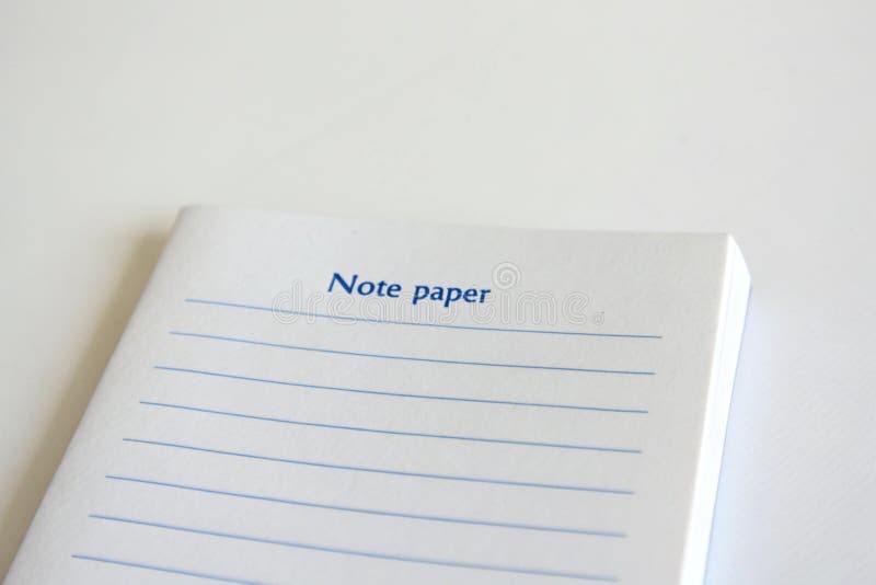 Close-up of a Note Paper on White Stock Illustration - Illustration of ...