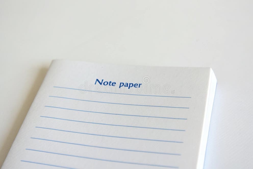 Close-up of a Note Paper on White Stock Illustration - Illustration of ...