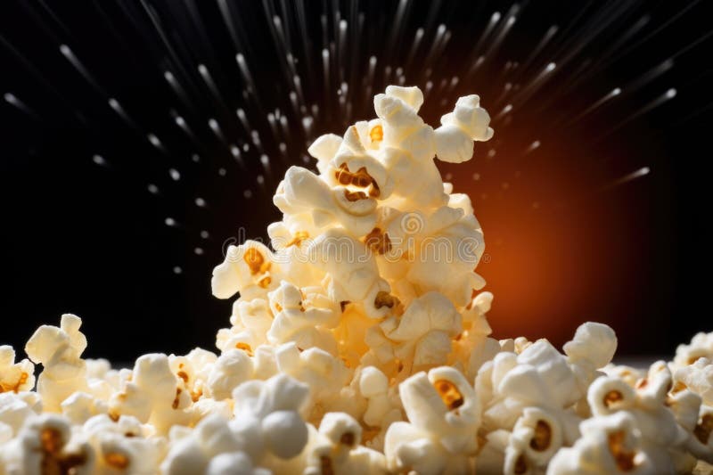 Close-up Shot of Single Air-popped Popcorn Piece Stock Image - Image of ...