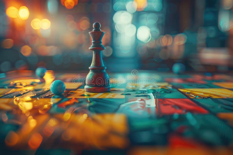 A Close-up Shot of a Single Chess Piece on a Table, Great for ...