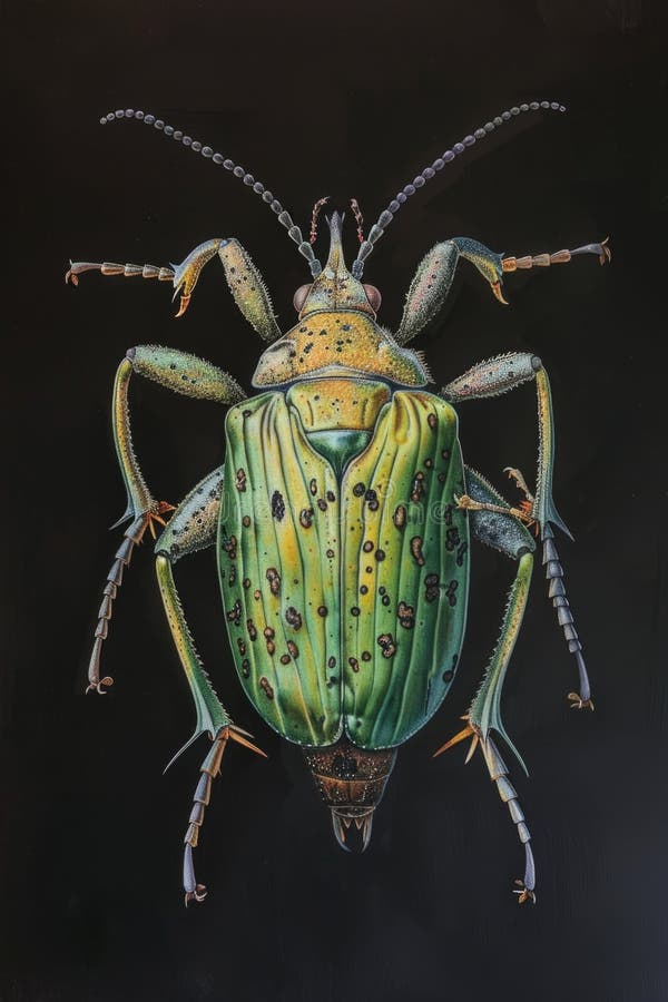 A Close-up Shot of a Single Insect Sitting on a Dark Surface Stock ...