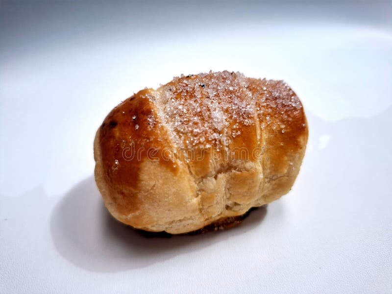 Close-up of a Delicious Mini Sweet Roll on White Background. Stock ...