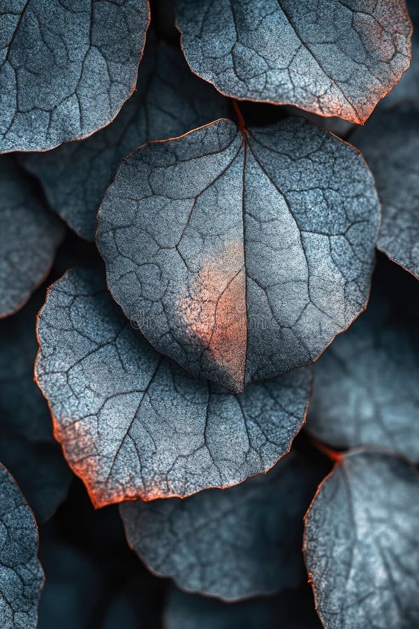 A Close-up Shot of a Single Plant Leaf Showing Its Texture and Details ...