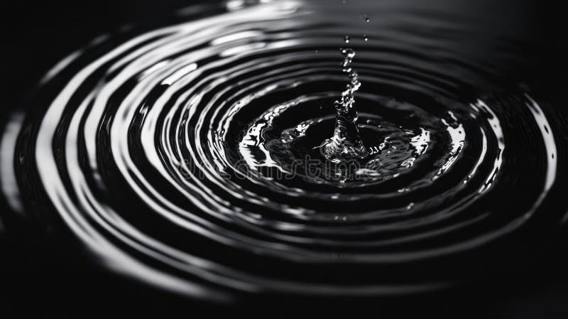 Water Drop Black White stock image. Image of small, miniature - 377215423