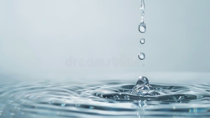 Water Drop Falling into Body of Water Stock Photo - Image of macro ...