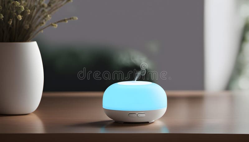 A Close-up Shot of a Sleek, Contemporary Aromatherapy Diffuser in the ...