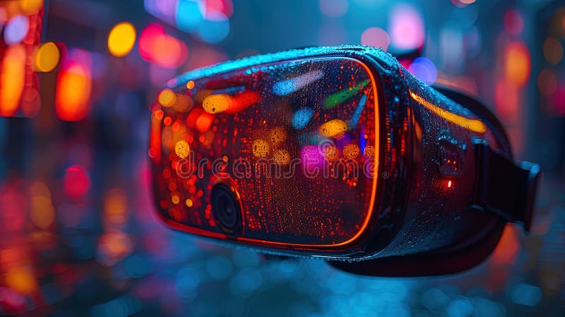 A Close-up Shot of a Sleek and Modern Virtual Reality Headset, with Its ...