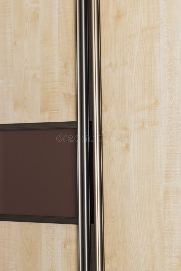 Close Up Shot of the Sliding Door of the Wardrobe. Interior Stock Image ...