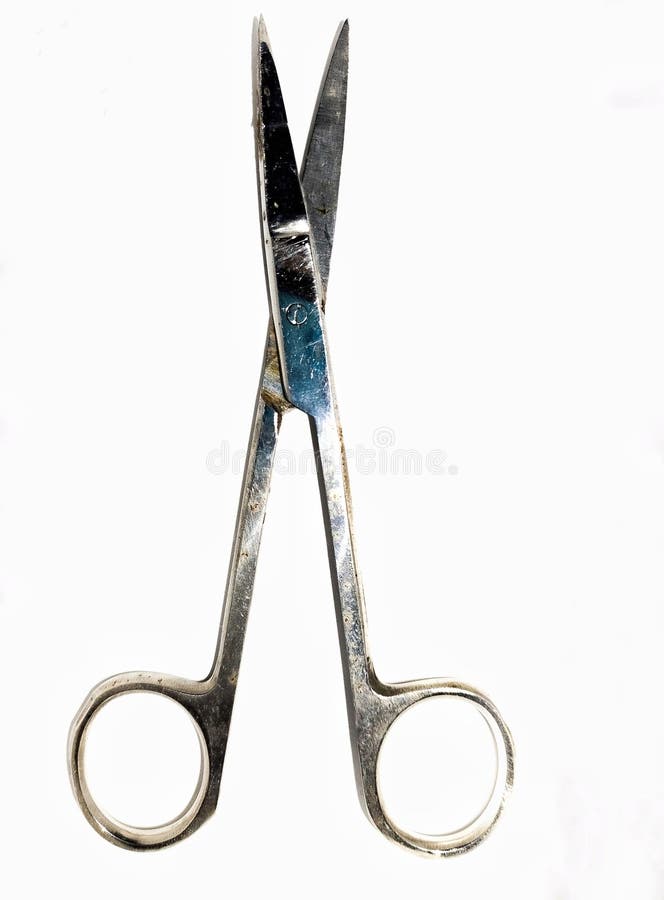 Close Up Shot of a Small Scissor Isolated on a White Background Stock ...