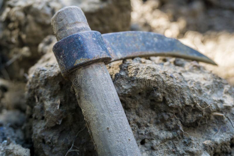 A Close Up Shot of Small Single Side Pickaxe Used for Digging Small ...