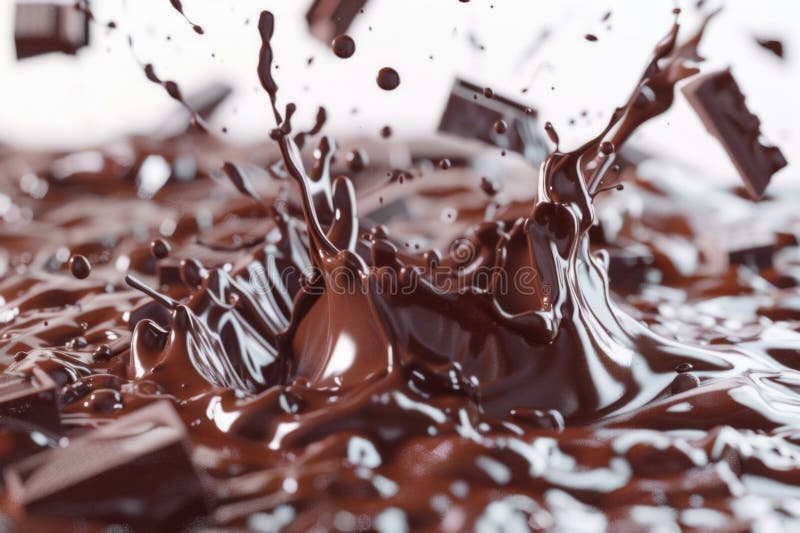 A Close-up Shot of a Smooth, Chocolate-covered Surface Stock Image ...