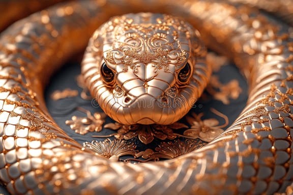 A Close-up Shot of a Snake on a Plate Stock Photo - Image of biology ...