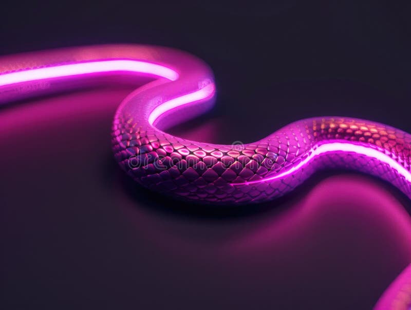 Snake S Tail with Purple Light Stock Image - Image of scaly, nature ...