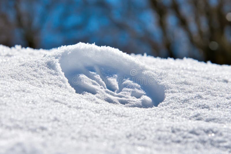 A Close-up Shot of a Snowy Ground with Intricate Details and Patterns ...