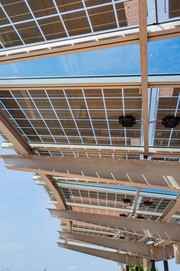 Close Up Shot of Some Back Side of Solar Panel Stock Photo - Image of ...