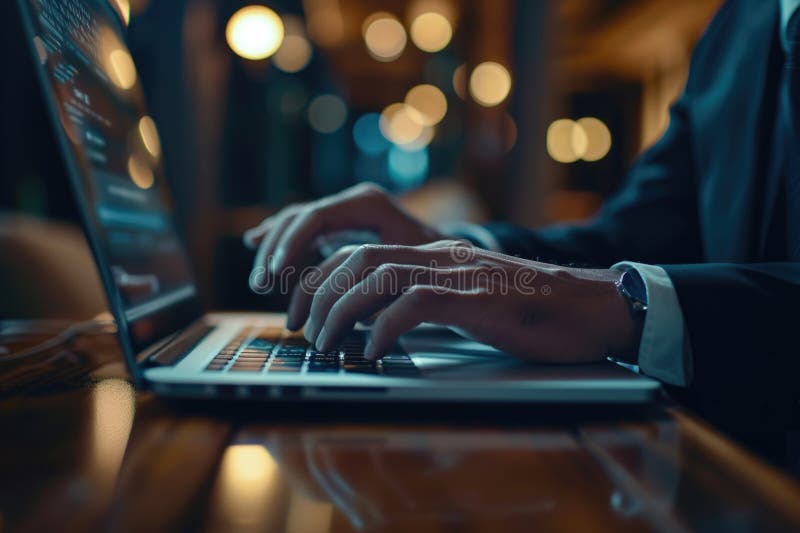 A Close-up Shot of Someone Typing Away on Their Laptop, Possibly ...