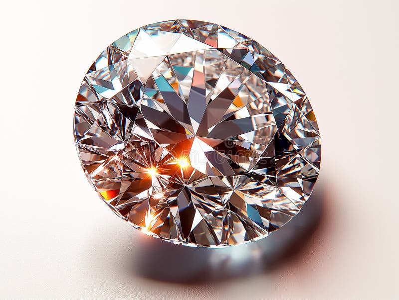 Sparkling Diamond Brilliant Facets Showcasing Exceptional Clarity ...