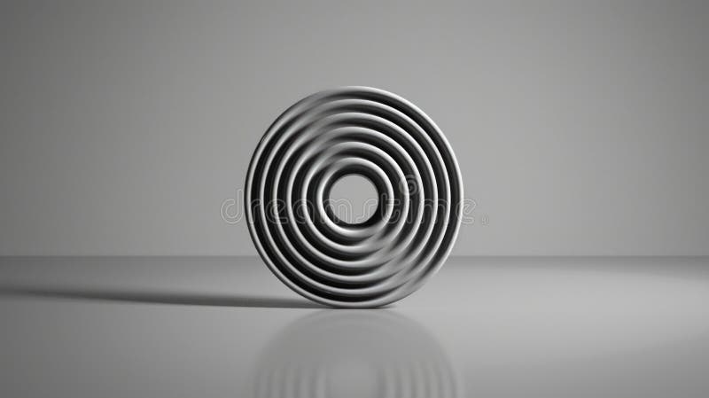 A Close-up Shot of a Spiral Object in Monochrome Tones Stock Image ...