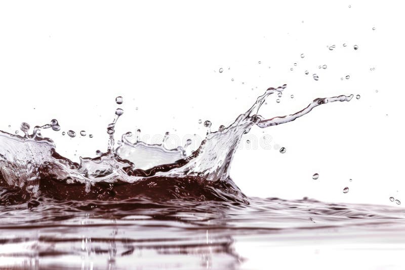 A Close-up Shot of a Splash of Water Hitting the Surface of a Calm Lake ...