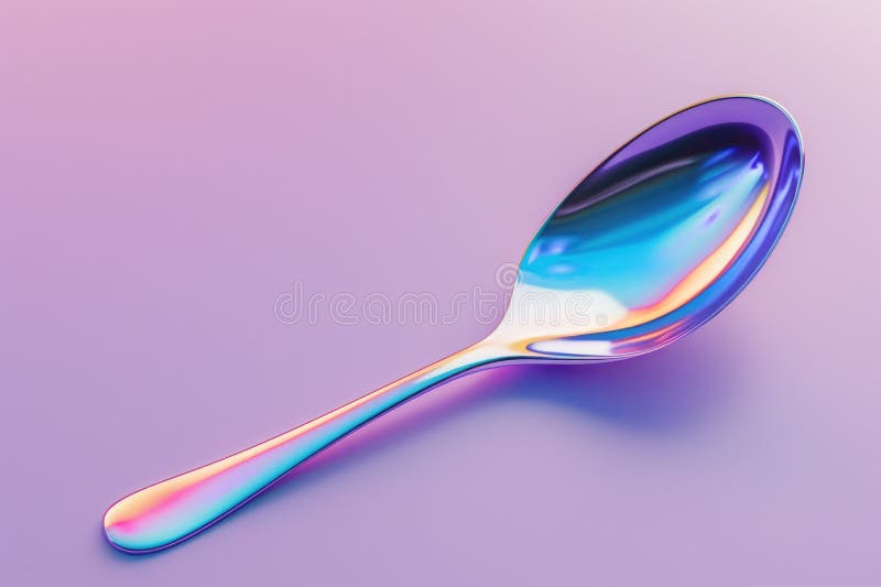 A Close-up Shot of a Spoon with a Small Liquid Droplet on Its Surface ...