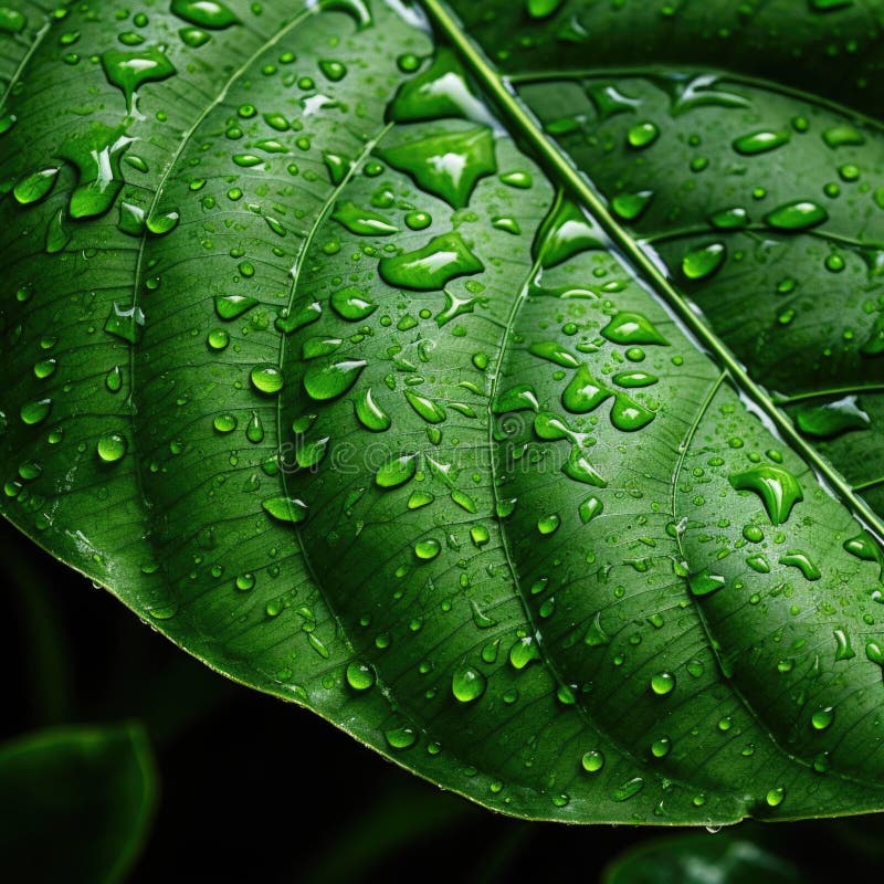Close-up Shot of Spots of Light on Leaves on Exotic Plant Growing in ...