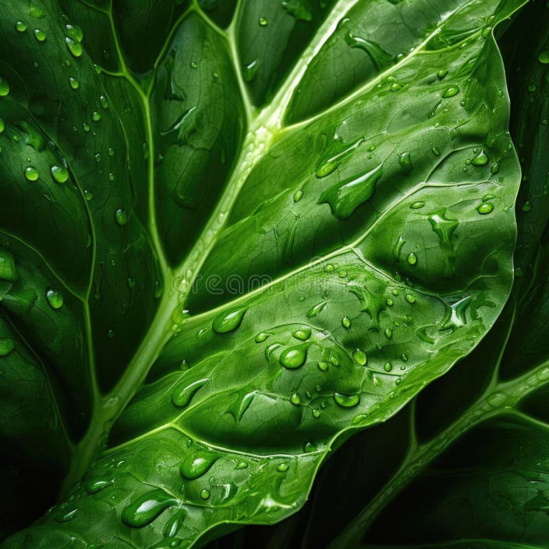 Close-up Shot of Spots of Light on Leaves on Exotic Plant Growing in ...