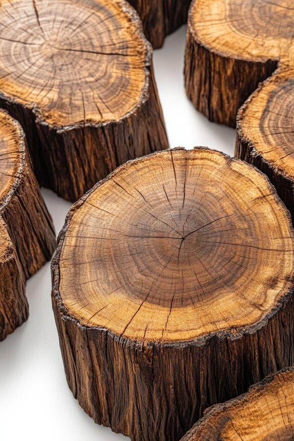 A Close-up Shot of a Stack of Wooden Slices, Ready for Craft Projects ...