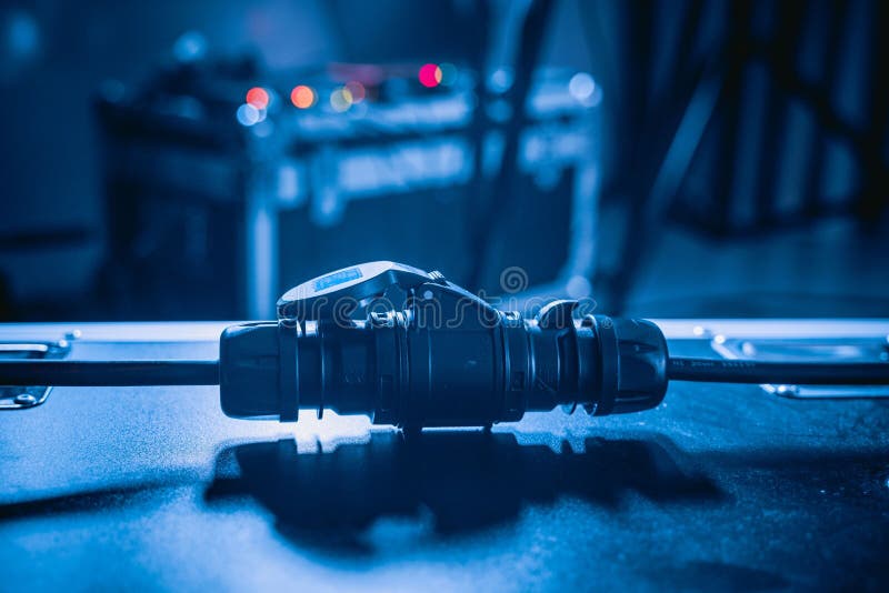 Close-up Shot of a Stage Power Cable. Stock Image - Image of electric ...