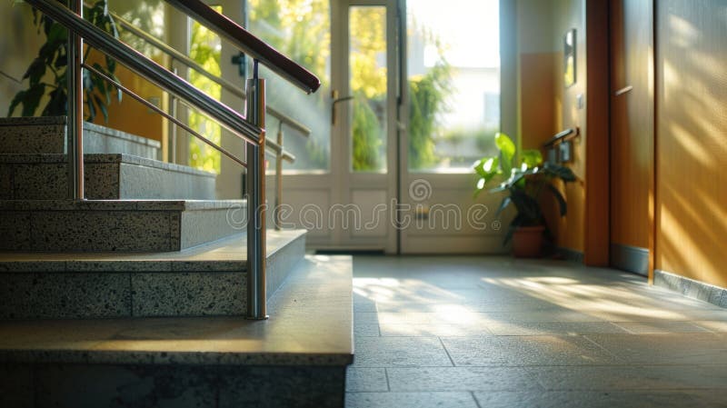 Close-up Shot of Stairs Inside a Building Stock Image - Image of ...
