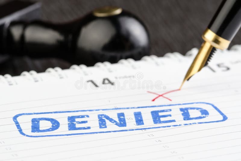 Denied! stock photo. Image of male, hand, print, stamp - 506658