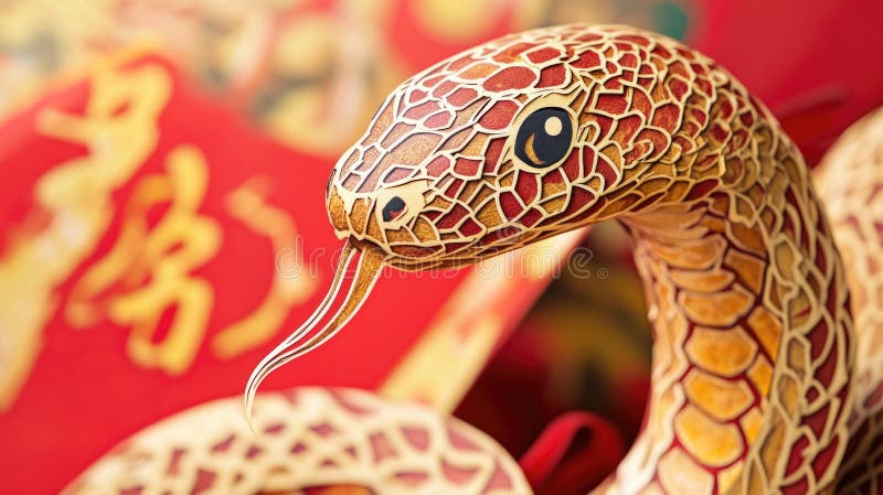 Close-up Shot of a Statue of a Snake, Perfect for Decorative or ...