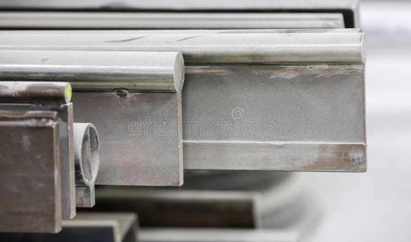 Close Up Shot of Steel Metal Bars in Stack Stock Image - Image of ...