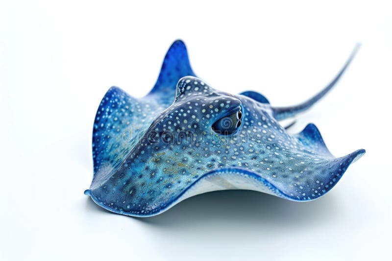 Close-up Shot of a Stingray Fish on a White Surface Stock Image - Image ...