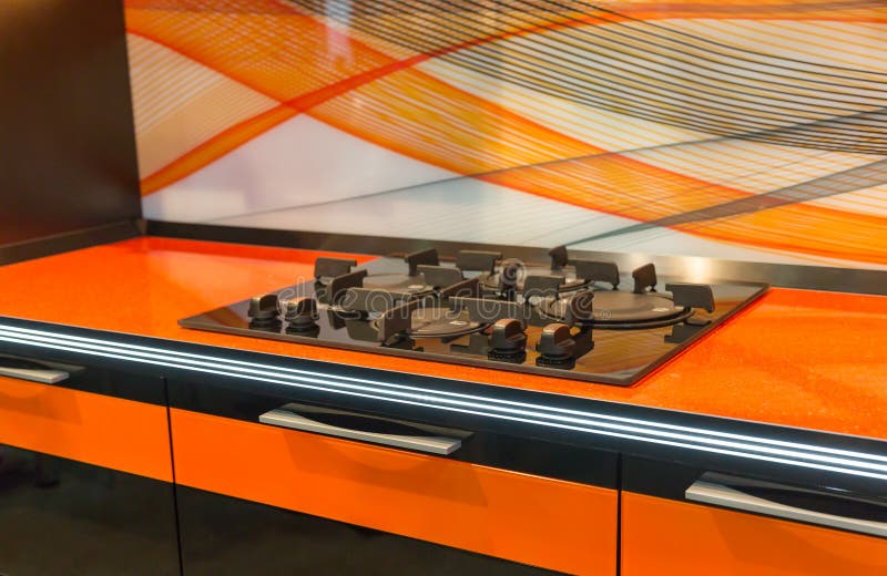 Close Up Shot of Stove for Modern Kitchen Stock Image - Image of cooker ...