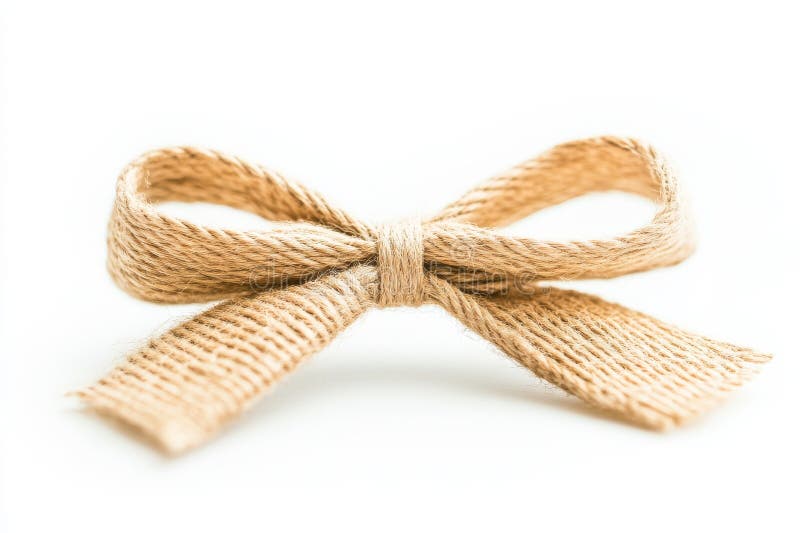 A Close-up Shot of String or Twine Fashioned into a Bow, Isolated ...