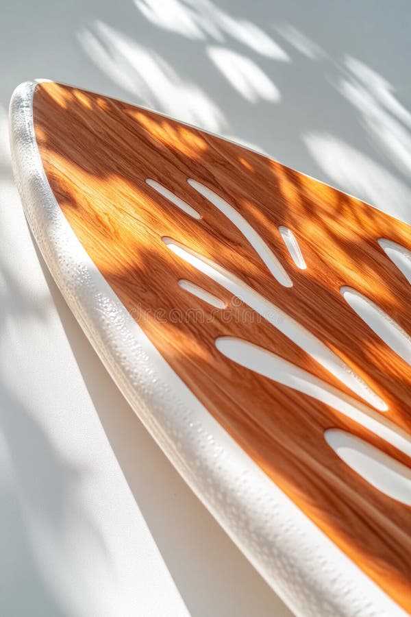 Close-up Shot of a Surfboard Sitting on a Table Stock Photo - Image of ...