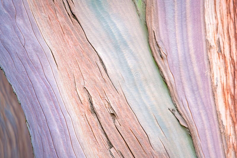 Close-up Shot of the Texture of a Tree with Pink Bark. Generated by AI ...