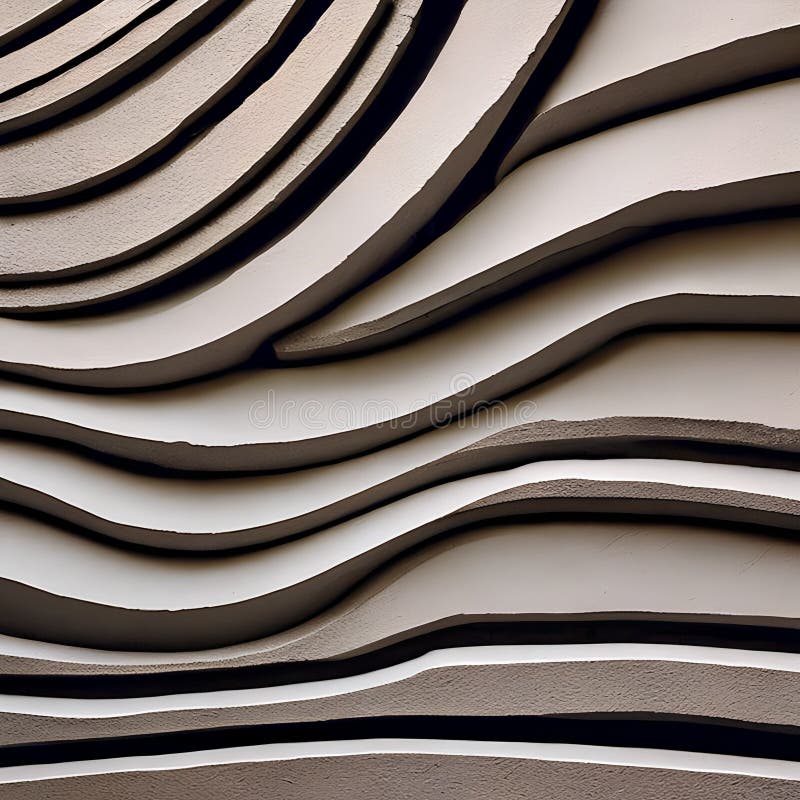 A Close-up Shot of a Textured Concrete Wall, with Abstract Lines and ...