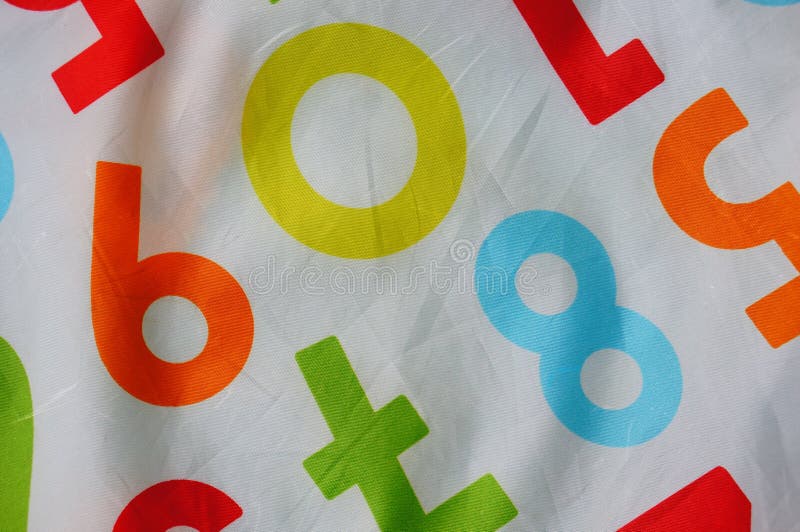 Close Up Shot of a Textured Fabric with Numbers Stock Image - Image of ...