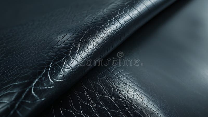 Close Up Shot of Textured Glossy Black Leather Surface Stock Photo - Image of glossy, leather ...