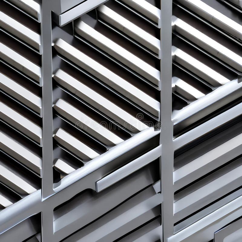 A Close-up Shot of a Textured Metal Grate, with Abstract Lines and ...
