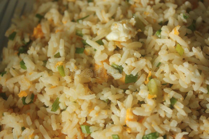 Close-up Shot of Thai Homemade Fried Rice with Eggs and Vegetables ...