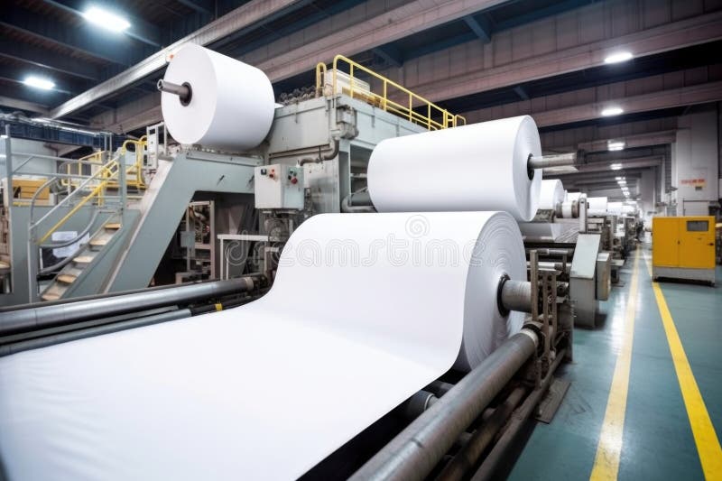 Close-up Shot of Thermal Paper Manufacturing Process Stock Image ...