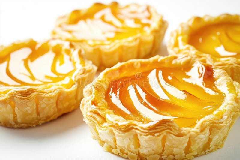 Close-up Shot of Three Pastries on a White Surface Stock Image - Image ...