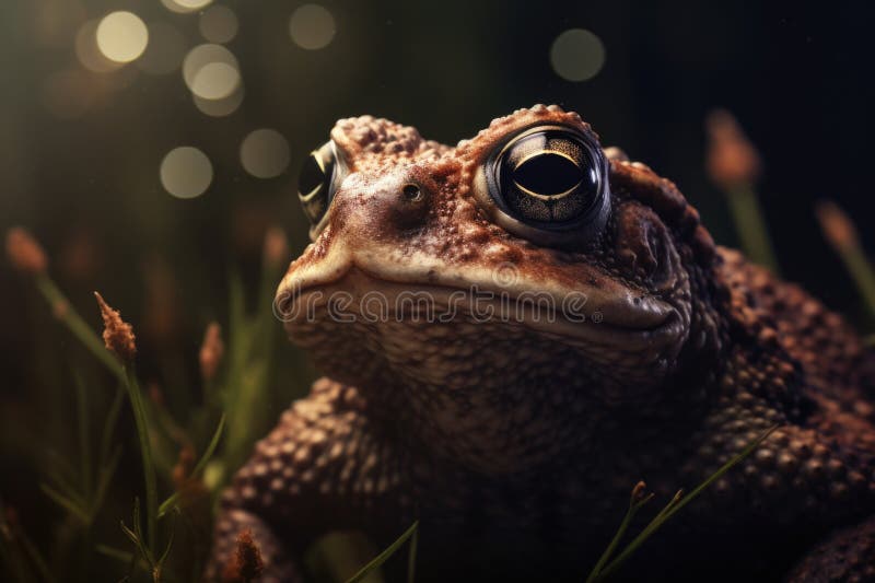 Close-up Shot of a Toad with Large, Expressive Eyes Stock Photo - Image ...