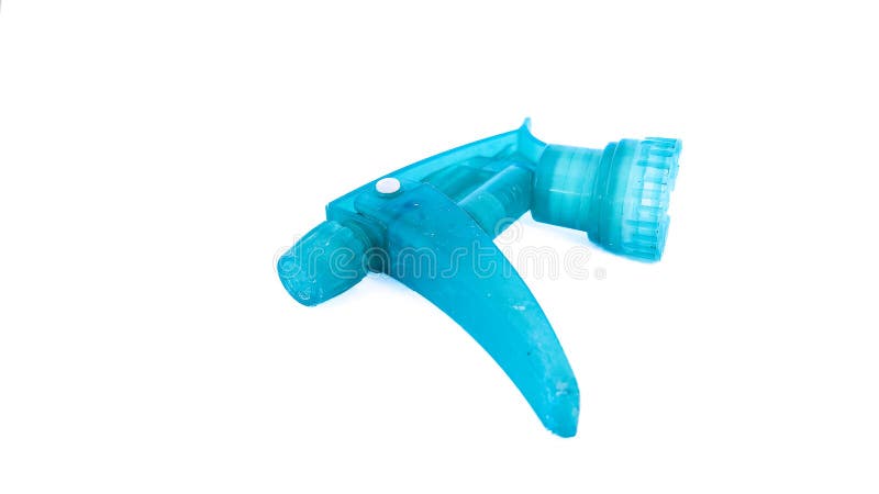 Translucent Blue Trigger Sprayer on White Stock Photo - Image of blue ...