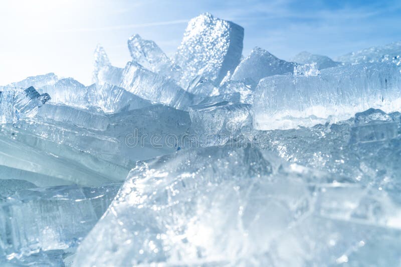 Clear Ice Icicles Hang on a Clear Day Stock Image - Image of natural ...