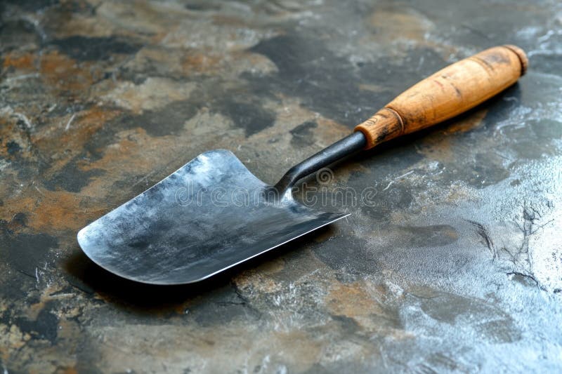A Close-up Shot of a Trowel on a Table, Suitable for Construction or ...